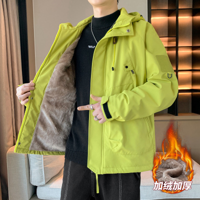 JK90直播爆款加绒加厚轻潮户外风格三防面料耐穿时尚户外运动冲锋衣夹克外套-青创网