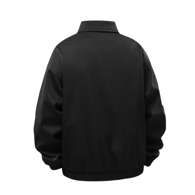 【L-9XL】跨境 亚马逊2025春季夹克中青年品质高百搭日系复古宽松休闲翻领外套潮牌高级感痞上衣服-青创网